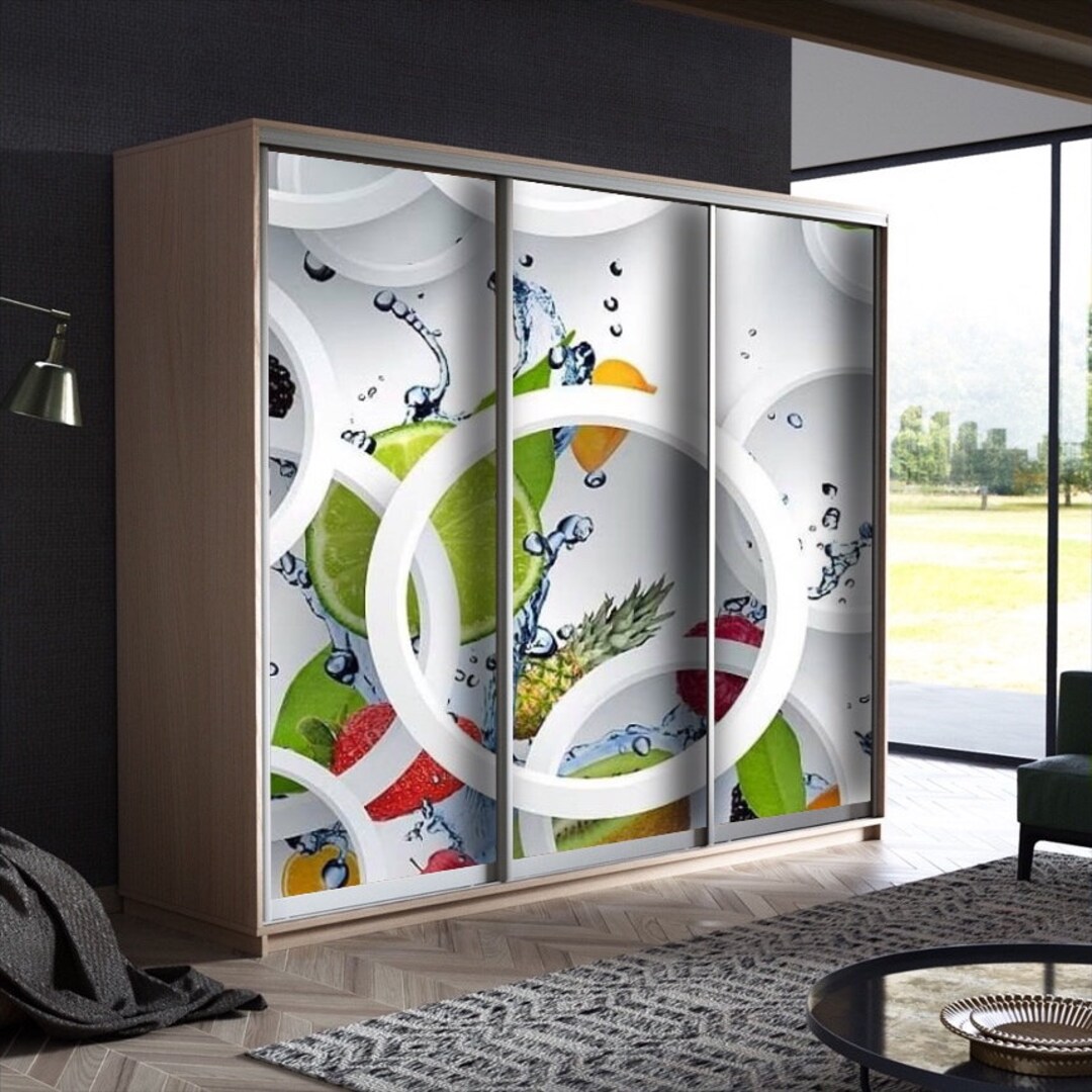 Self Adhesive 3D Closet Door Sticker, Door Art - Wardrobe Decals ...