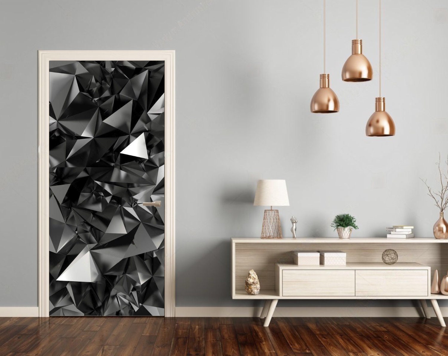 3D Door Mural, Door Sticker Decor, Peel & Stick Mural Door Wallpaper ...