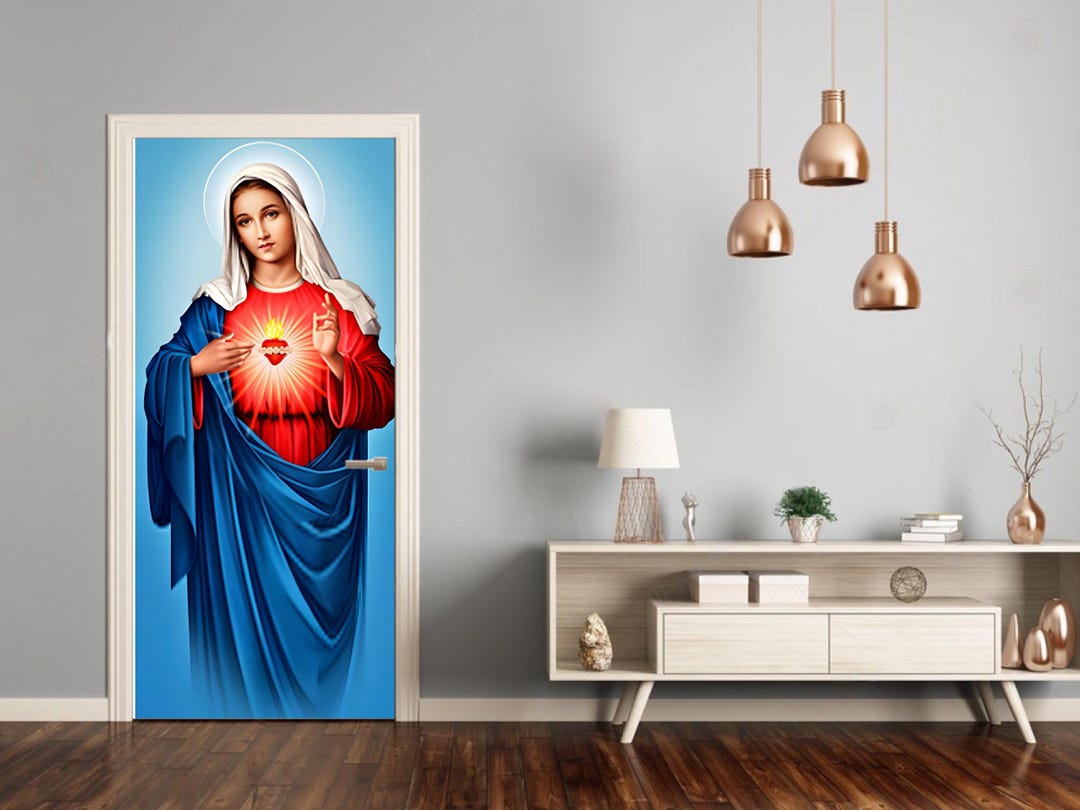 Immaculate Heart of Mary Door Decal - Catholic Vinyl Sticker - Etsy