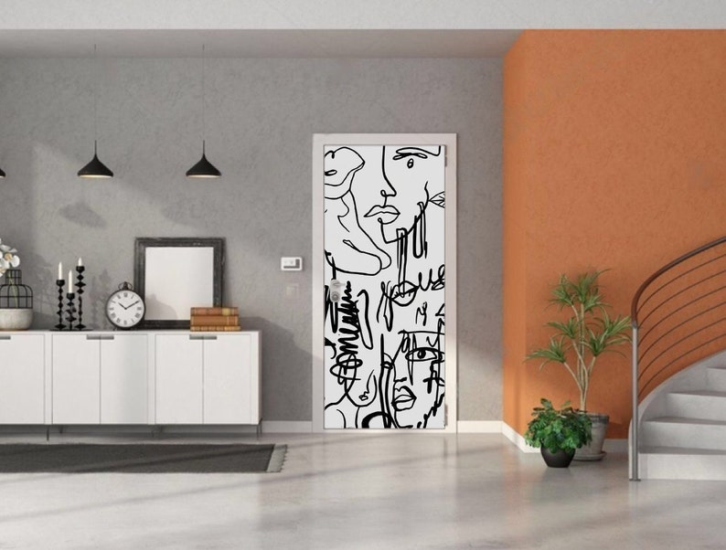 Art Graffiti Door Sticker Vinyl Door Decor Peel and Stick Door - Etsy