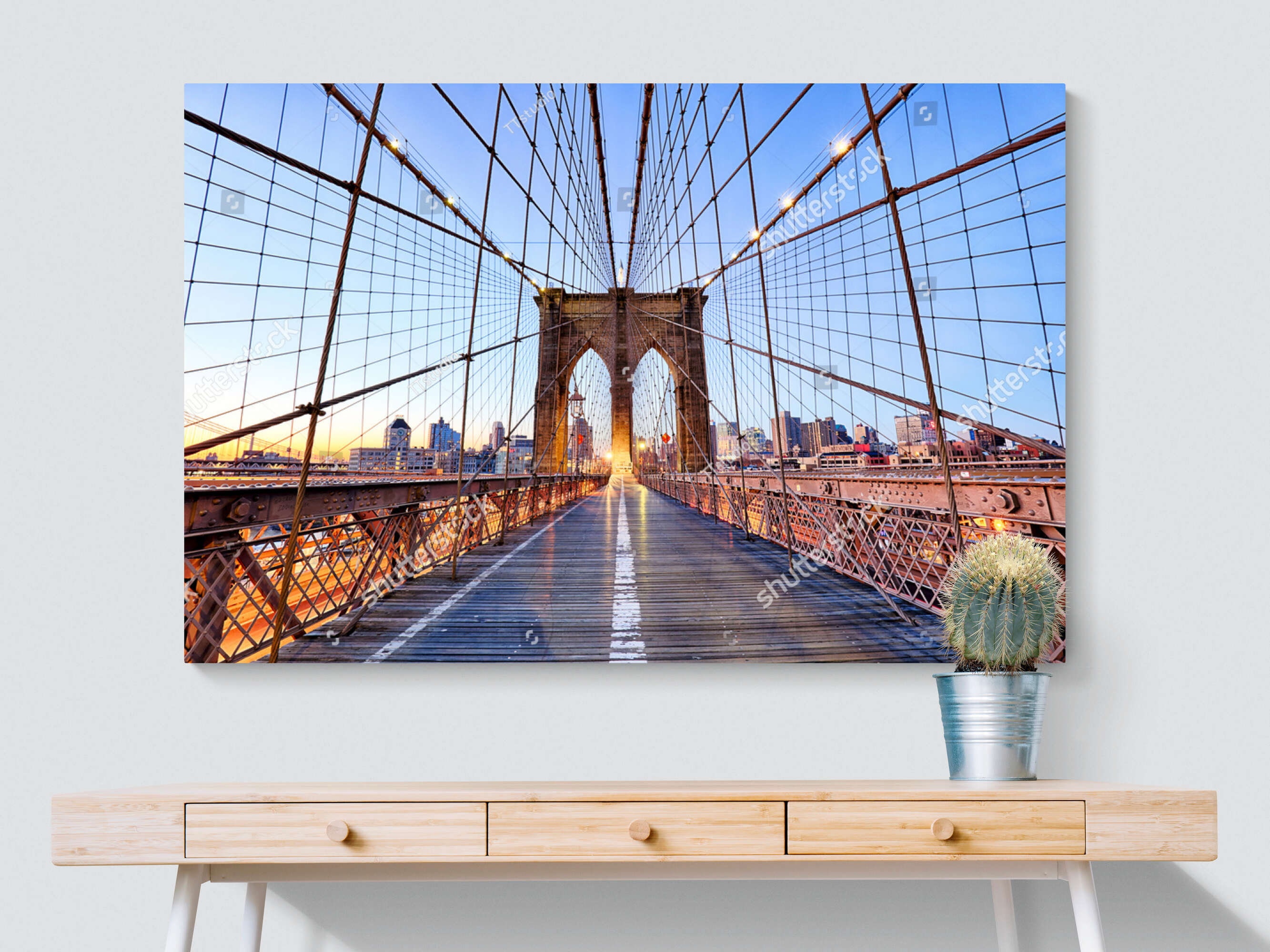 Brooklyn Bridge Print 3D Landscape Wall Art Decor 33 Bridge Canvas ...