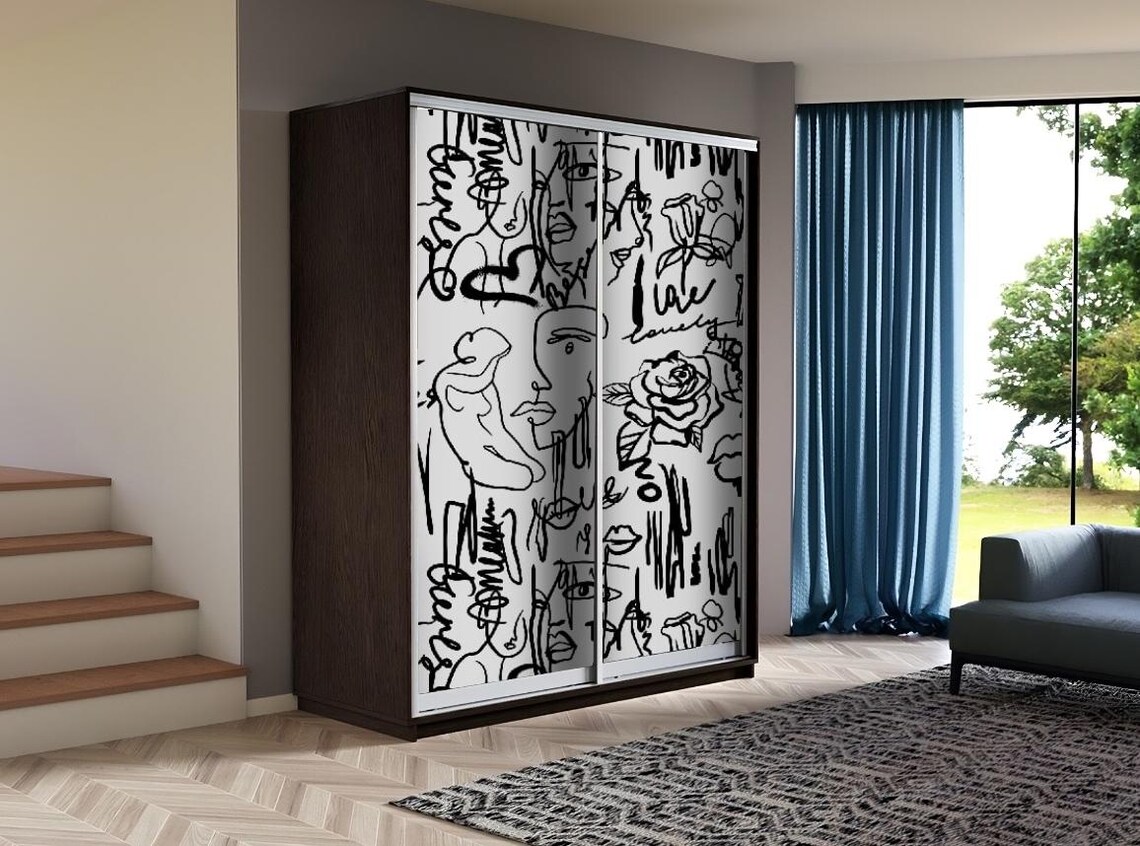 Modern WARDROBE STICKER - Closets or Sliding Door Wardrobes Designs ...