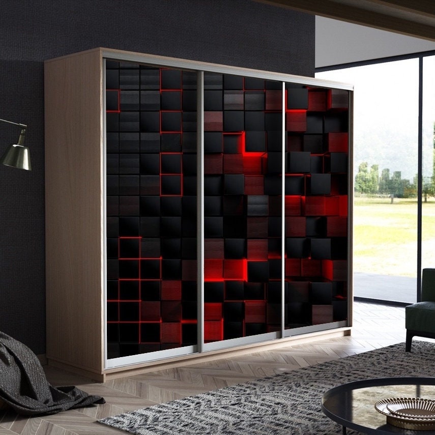 Sliding Closet Door 3D Sticker for Game Room Door Mural, Personalized ...