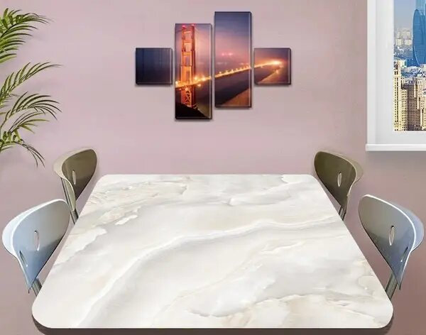 Marble Table Stickers, Vinyl Adhesive Table Decal, Unique Glass Sticker ...