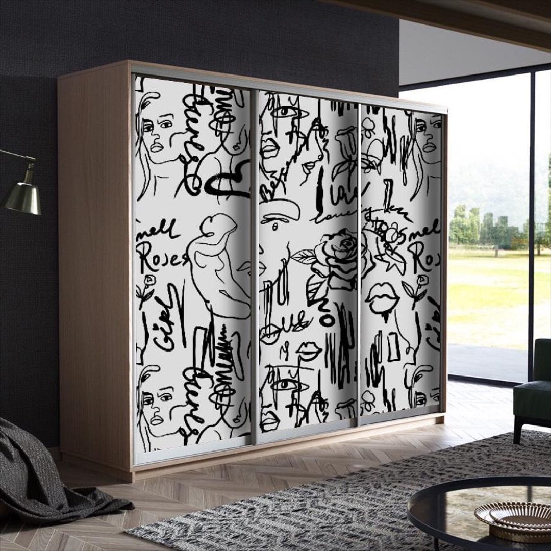 Modern WARDROBE STICKER - Closets or Sliding Door Wardrobes Designs ...