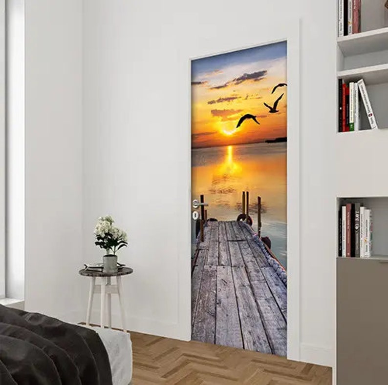 Nature Door Sticker Vinyl Door Decor Peel and Stick Door Decal ...