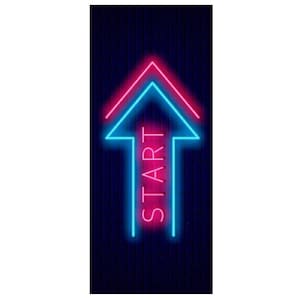 Neon Arrow Door Mural, Peel and Stick Vinyl Door Decal - Etsy