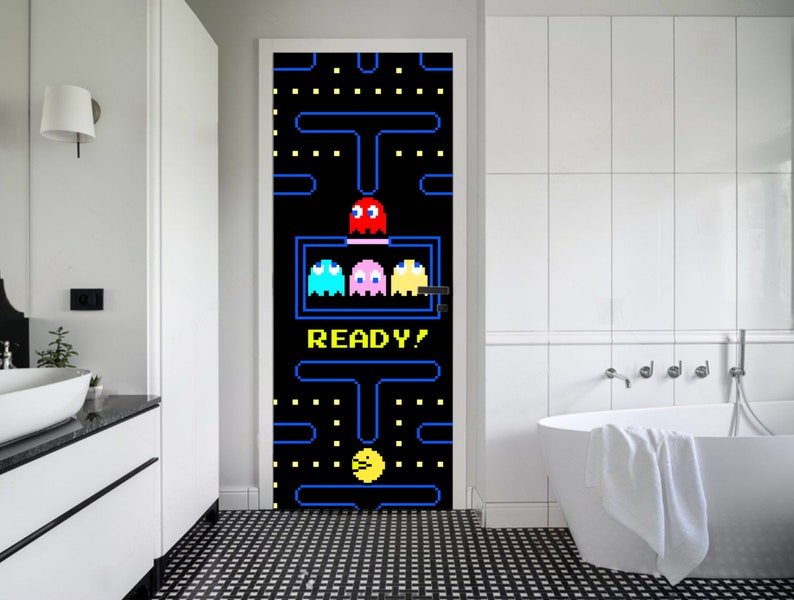 Gaming Room Door Sticker Peel & Stick Door Decor Game Door Wallpaper ...