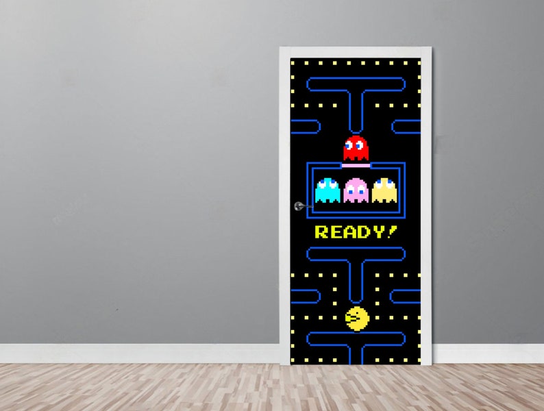Gaming Room Door Sticker Peel & Stick Door Decor Game Door Wallpaper ...
