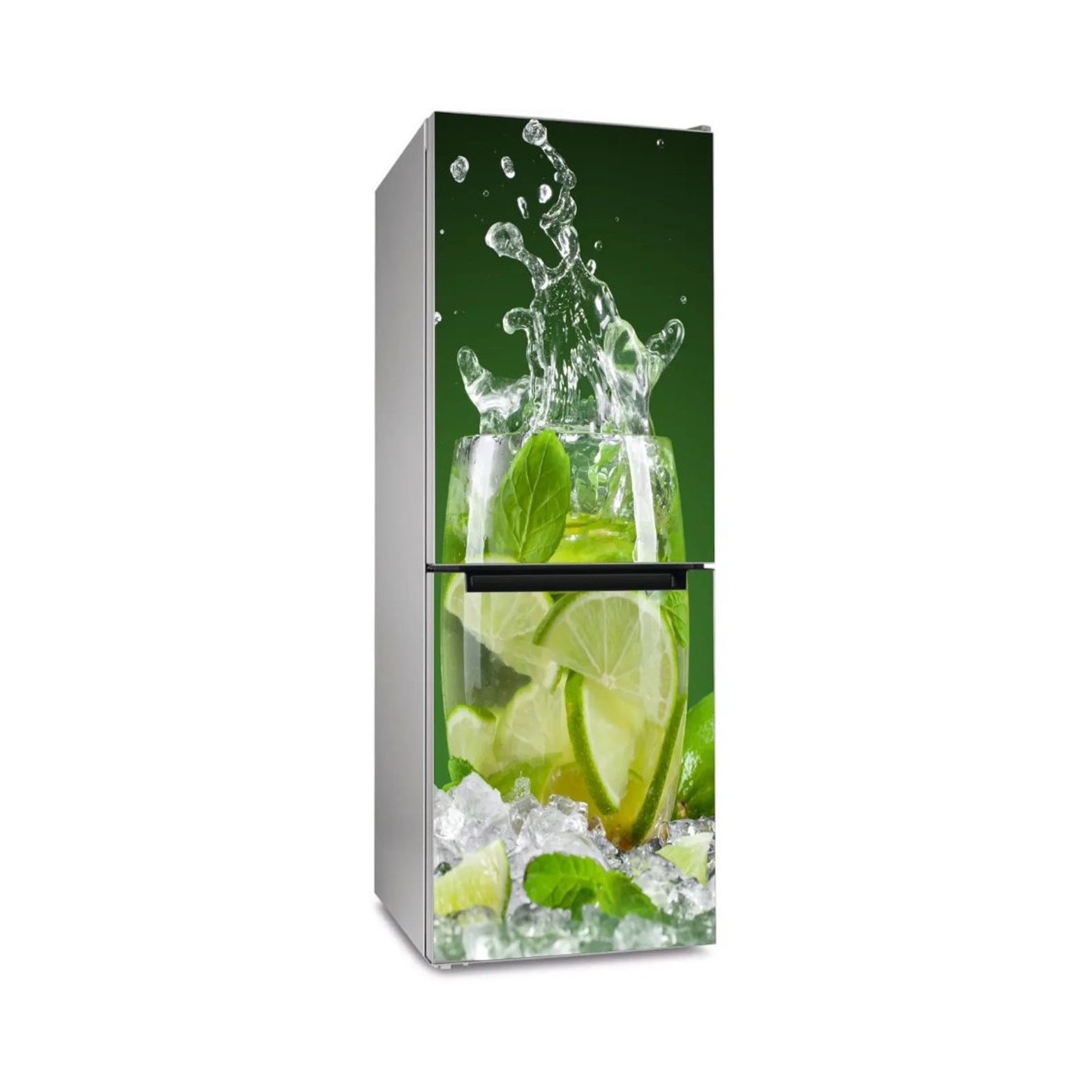 Customizable Lime Mojito Vinyl Fridge Wrap, Refrigerator Decor - Etsy
