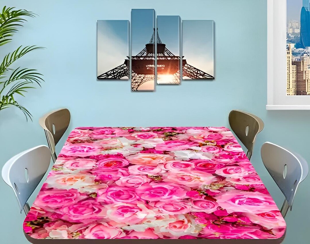 Floral Vinyl Sticker, Modern Table Decor, Furniture Sticker Art ...