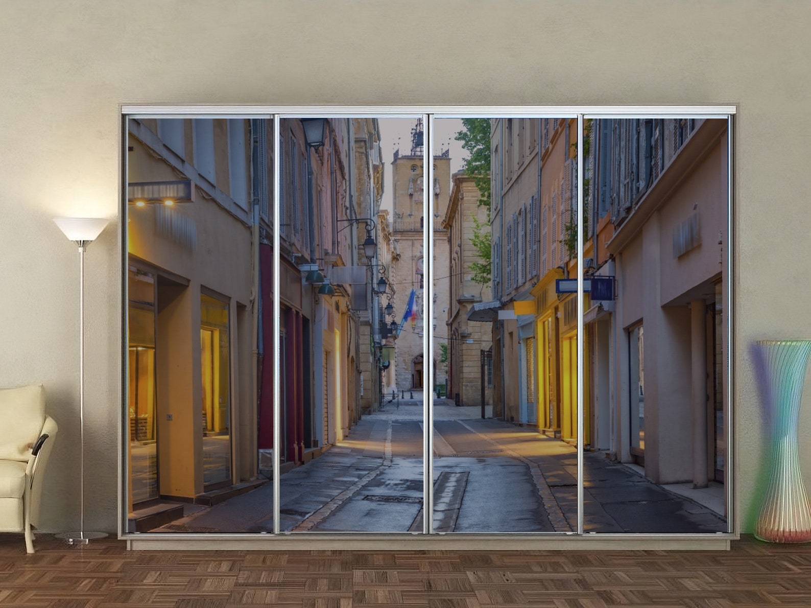 Closet Door Ideas Peel and Stick Door Sticker With Petite Provence ...