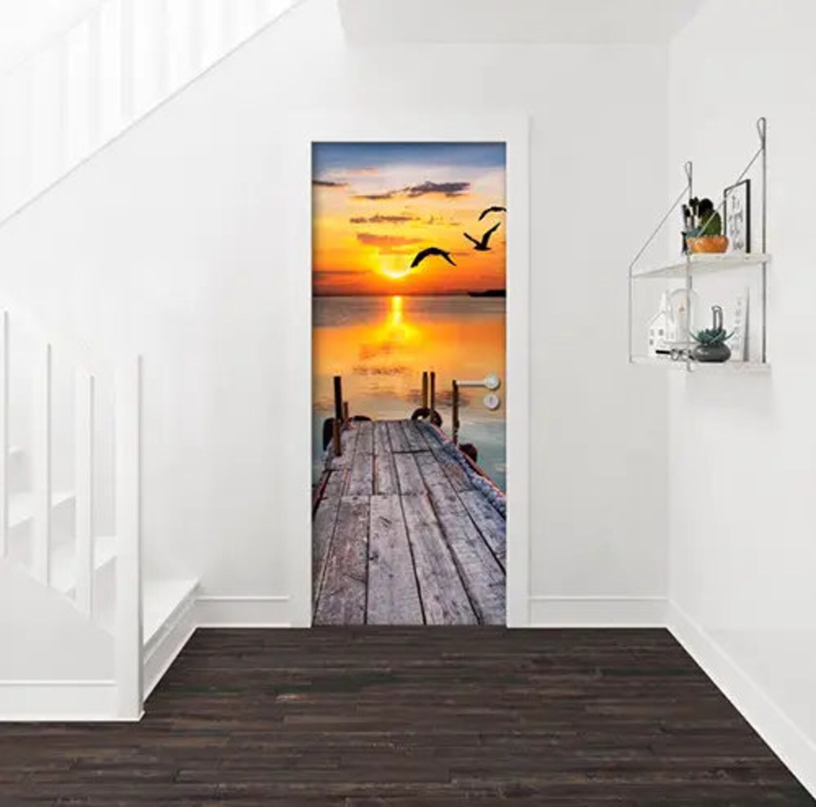 Nature Door Sticker Vinyl Door Decor Peel and Stick Door Decal ...