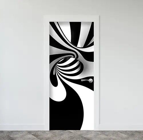 3D Door Sticker Peel and Stick Door Decor Door Sticker Murals Door ...
