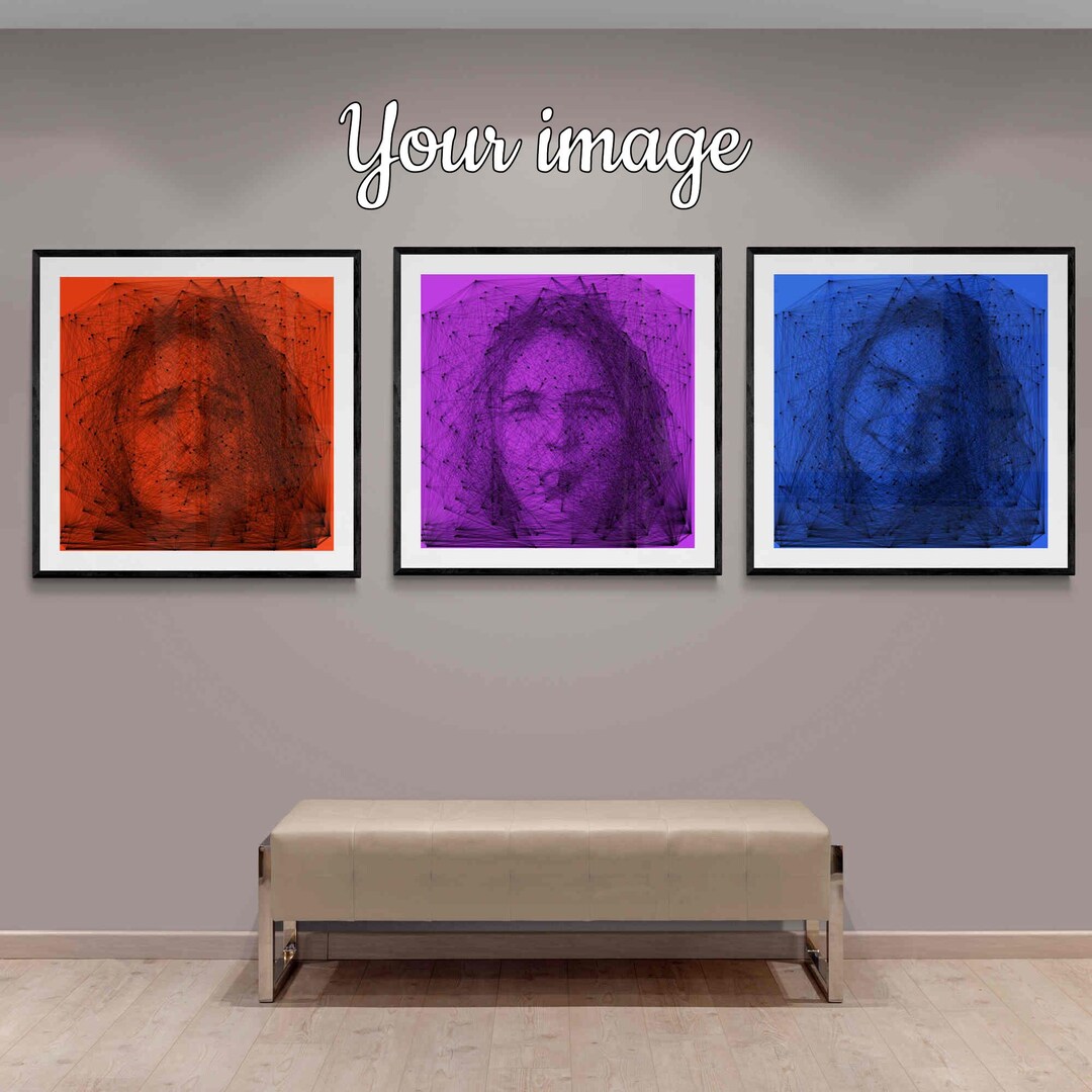 Personalized String Art Portrait Poster, Thread Portrait Art , Gift for Everyone, Handcrafted ...