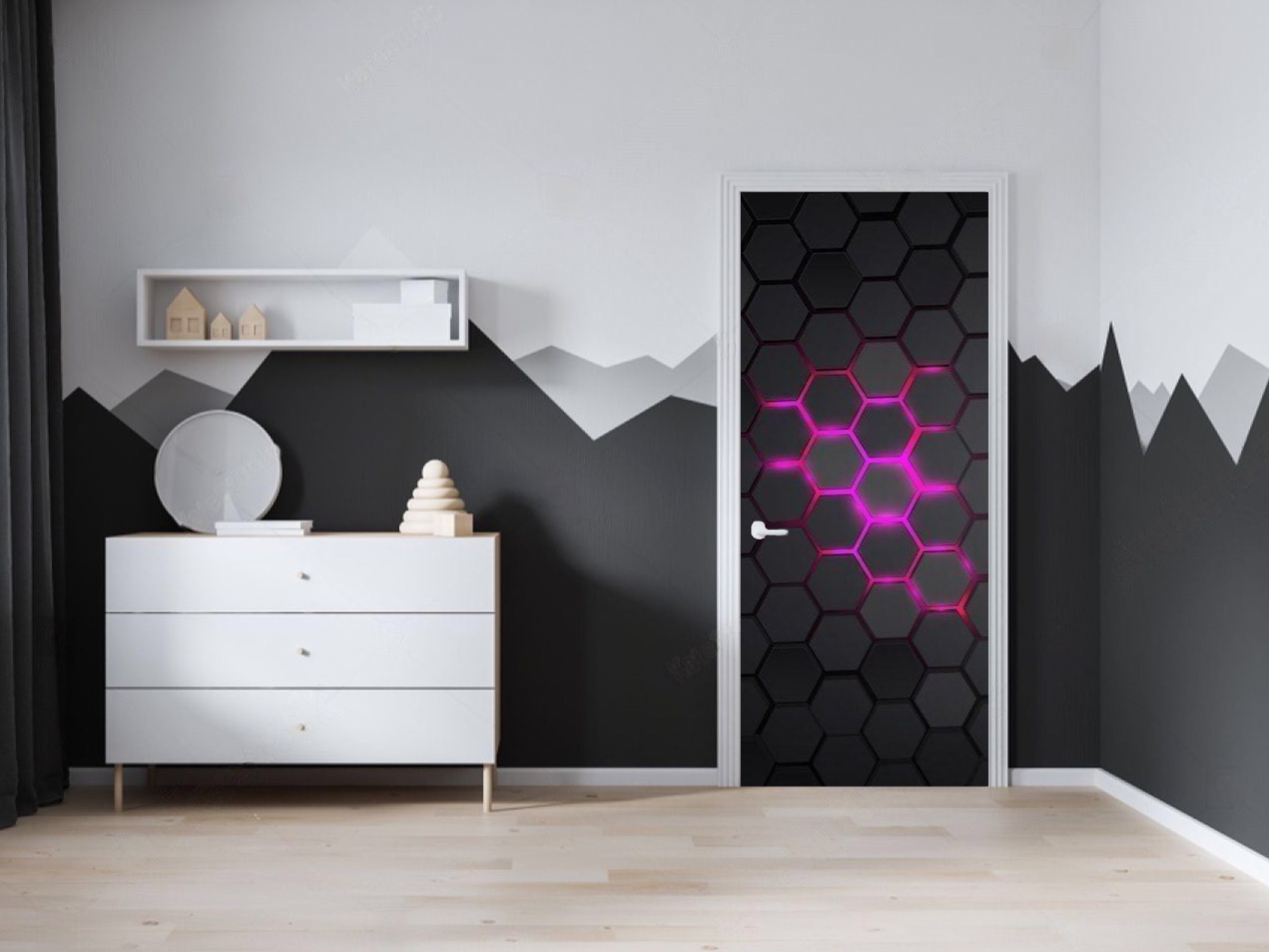 3D Door Mural, Adhesive Vinyl Door Sticker, Furniture Decor - Etsy