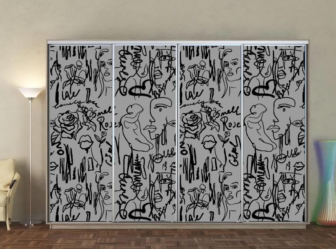 Modern WARDROBE STICKER - Closets or Sliding Door Wardrobes Designs ...