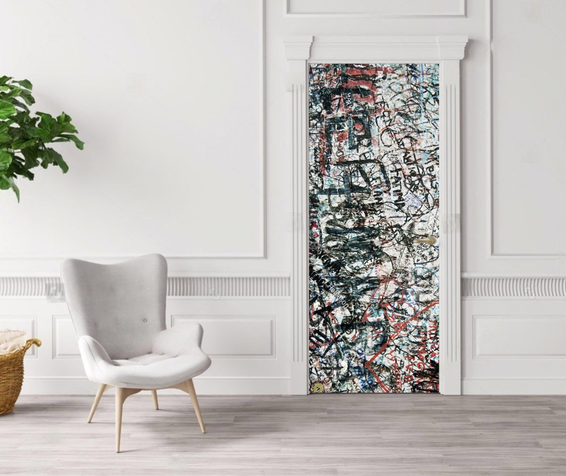 Graffiti Art Vinyl Door Sticker, Peel and Stick Wallpaper - Etsy