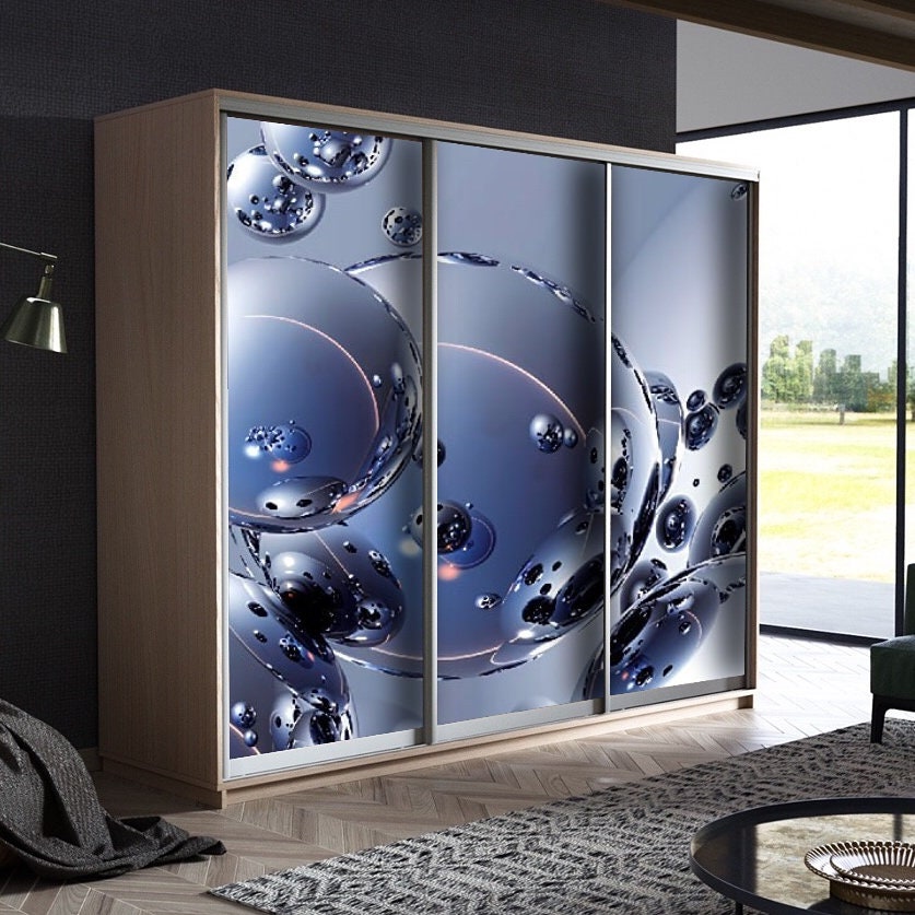 Peel and Stick 3D Closet Door Decal - Custom Wardrobe Door Art, 3D ...