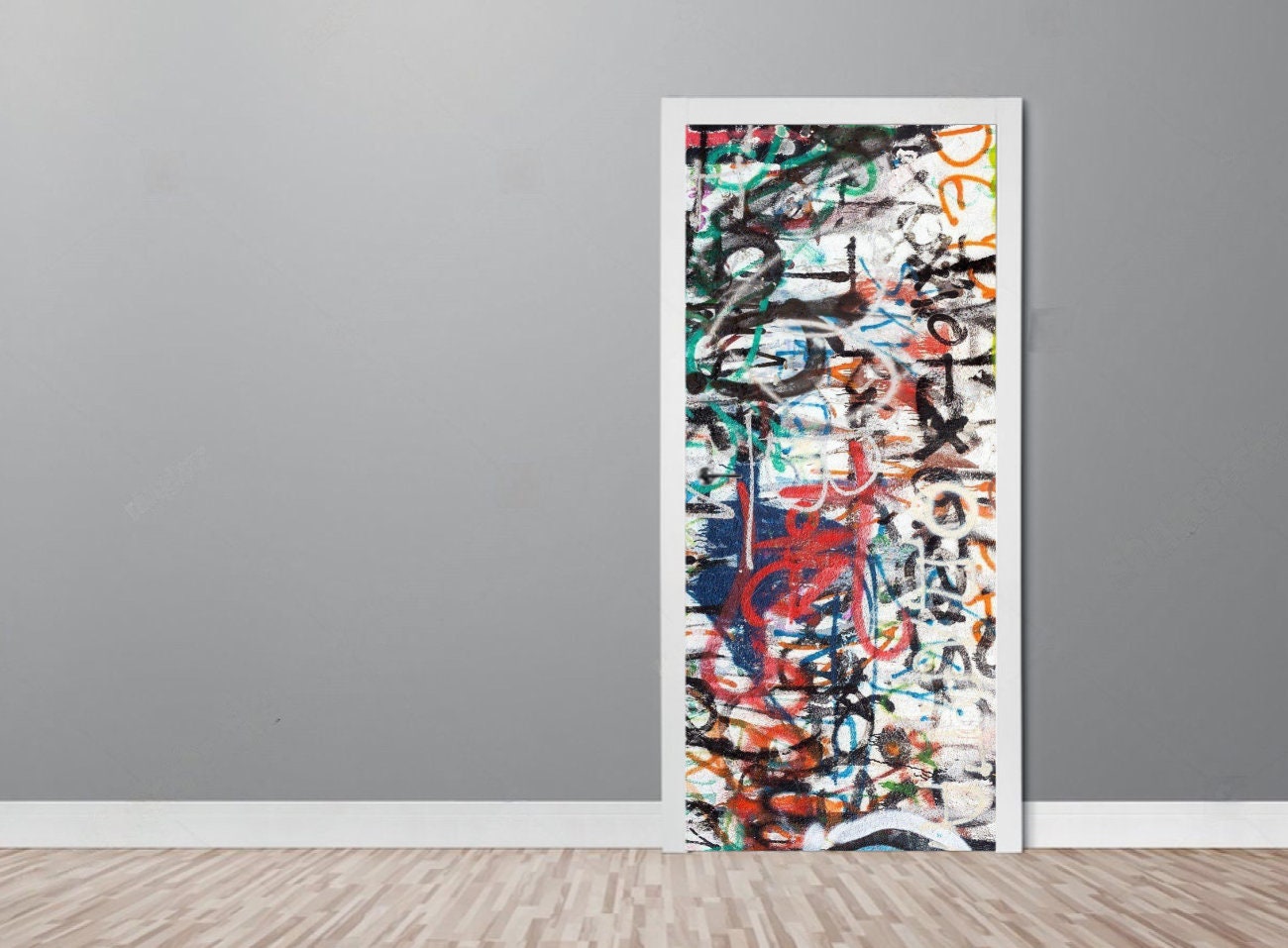 Graffiti Door Sticker 02 Vinyl Door Decor Graffiti Peel & - Etsy