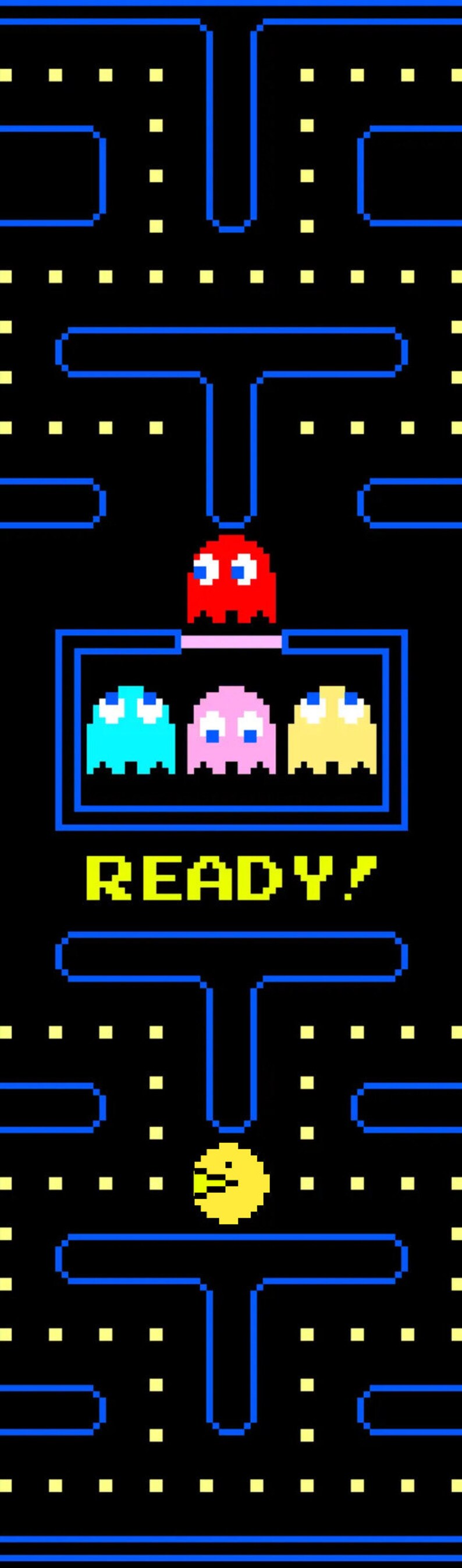 Pac-man Door Decal - Retro Arcade Vinyl Door Wrap - Etsy