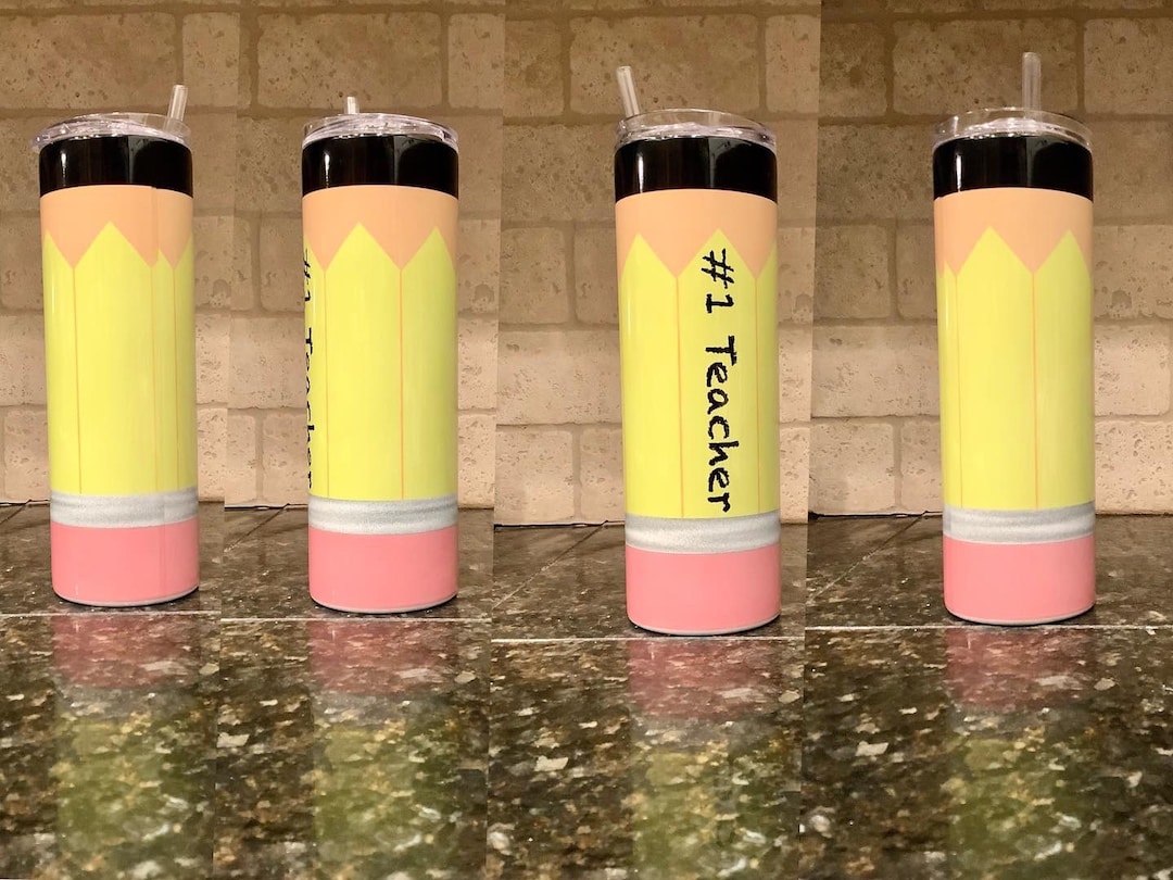 20 Oz Tumbler, 1 Teacher Pencil Tumbler, Hot and Cold Drinks, Perfect ...