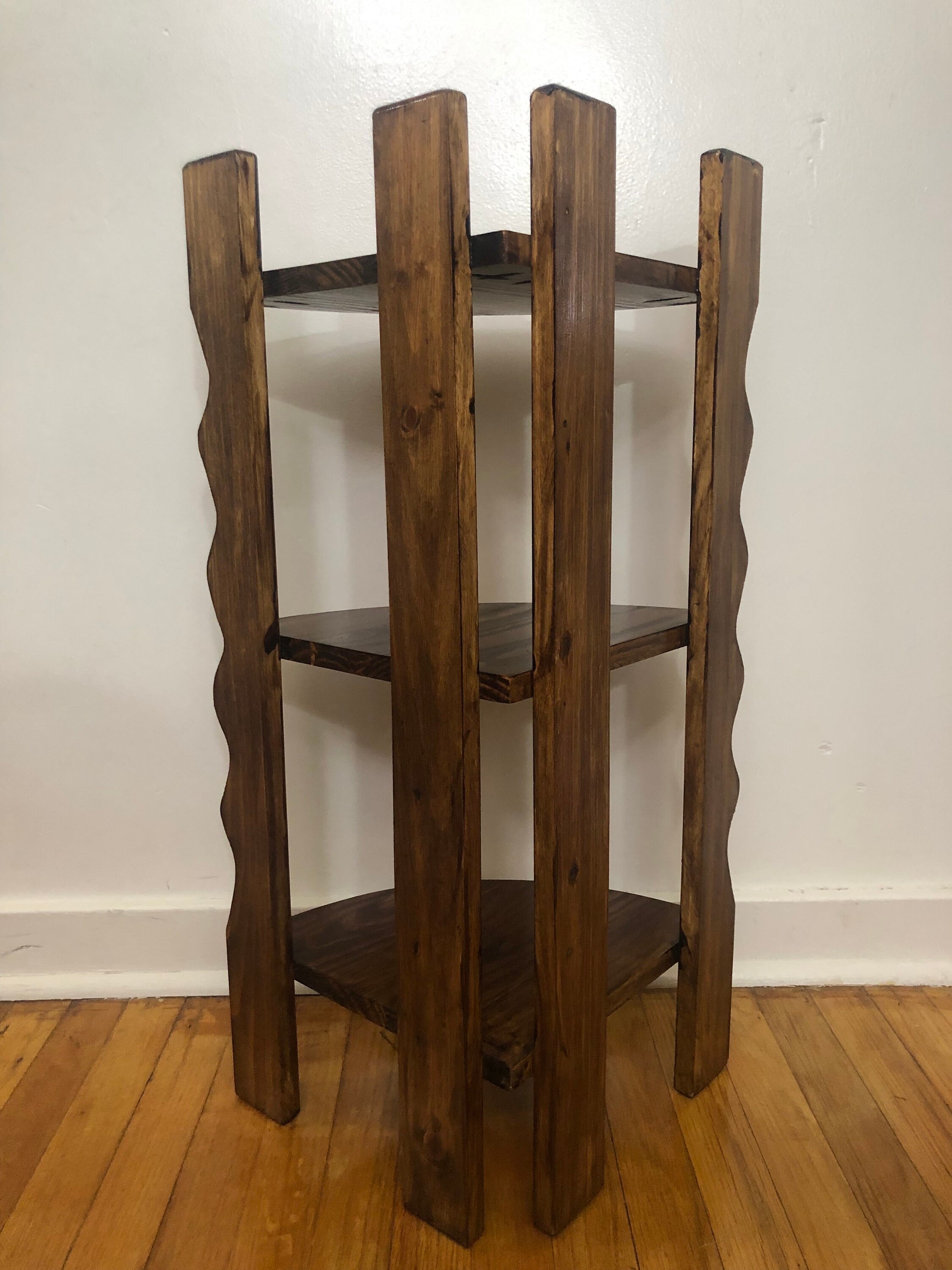 Small Corner Table With Rounded Sides - Etsy