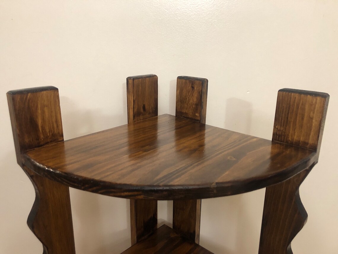 Small Corner Table With Rounded Sides - Etsy