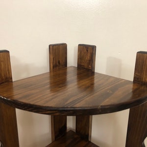 Small Corner Table With Rounded Sides - Etsy