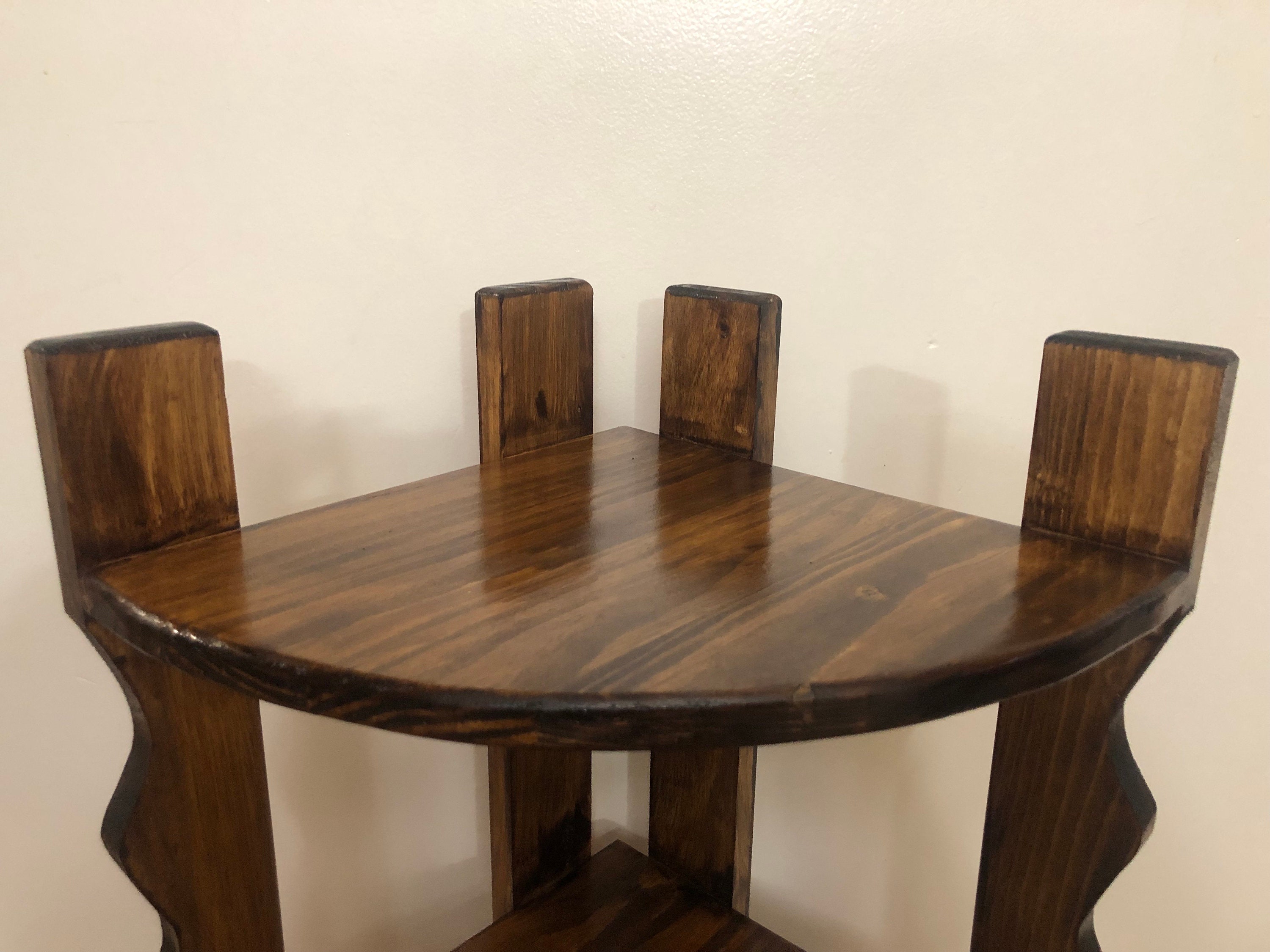 Small Corner Table With Rounded Sides - Etsy