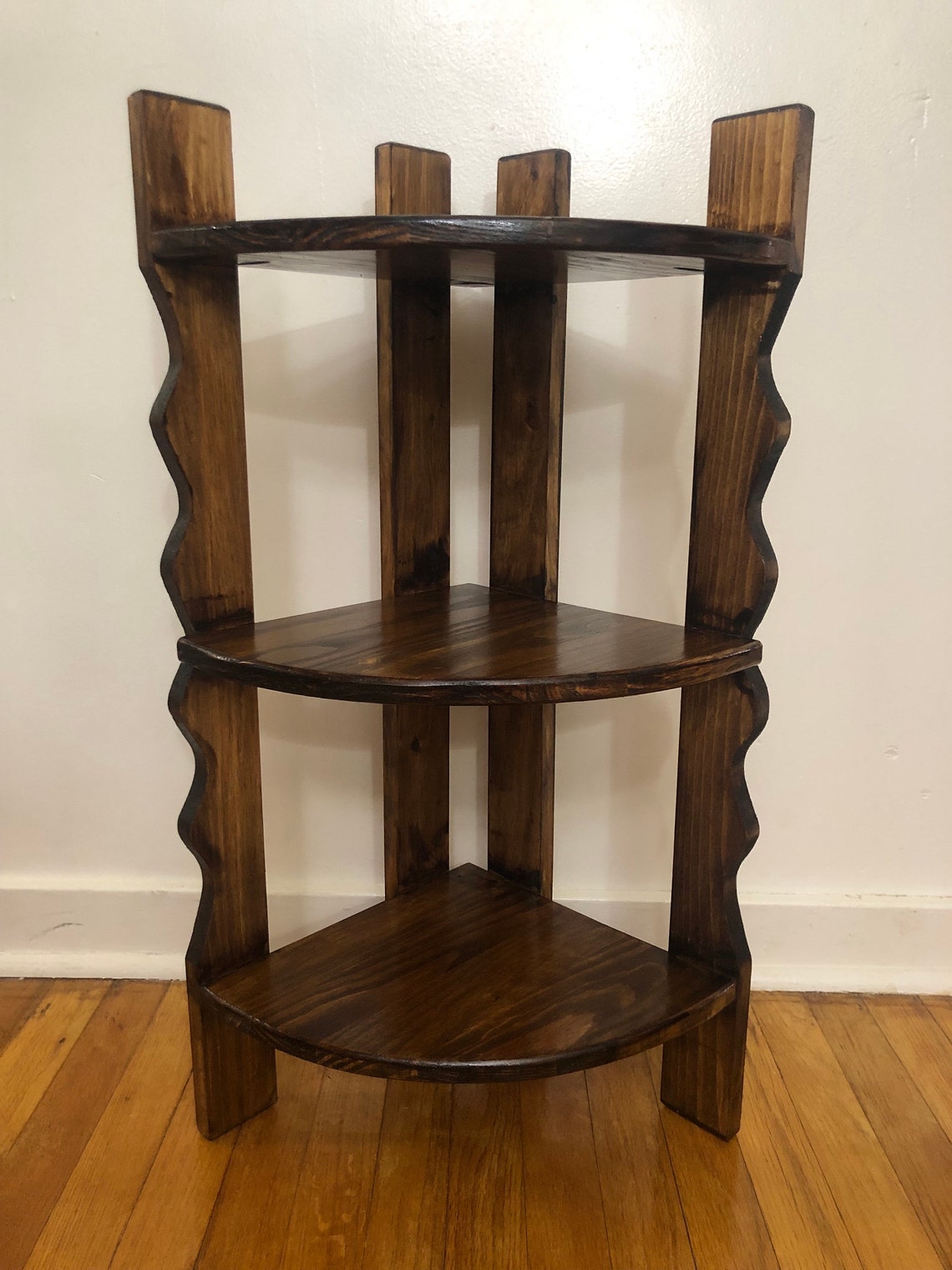 Small Corner Table With Rounded Sides - Etsy