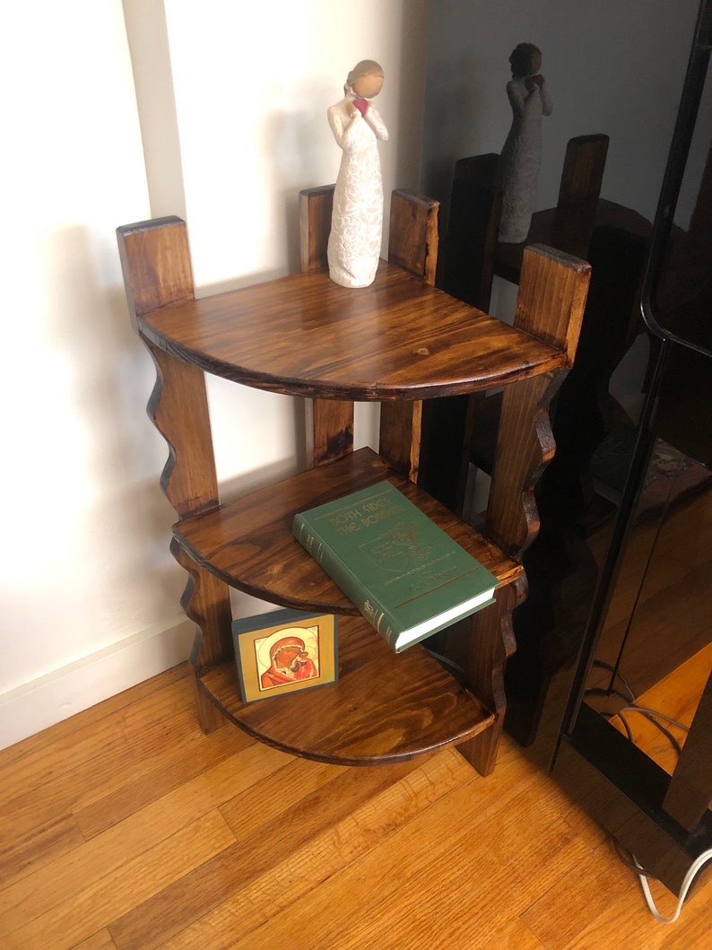 Small Corner Table With Rounded Sides - Etsy