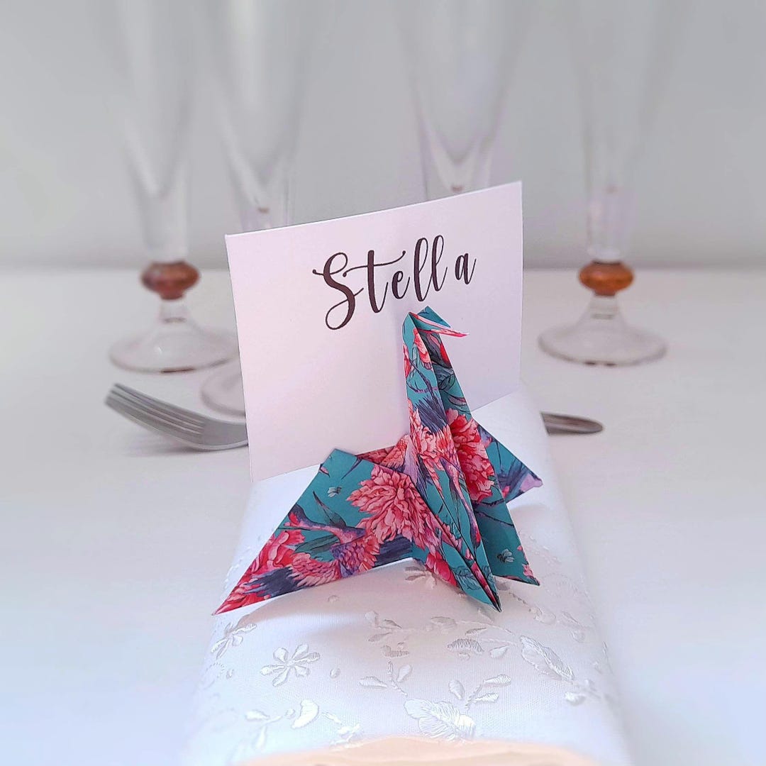 Origami Crane Placeholders for Wedding and Ceremony Tables - Etsy UK