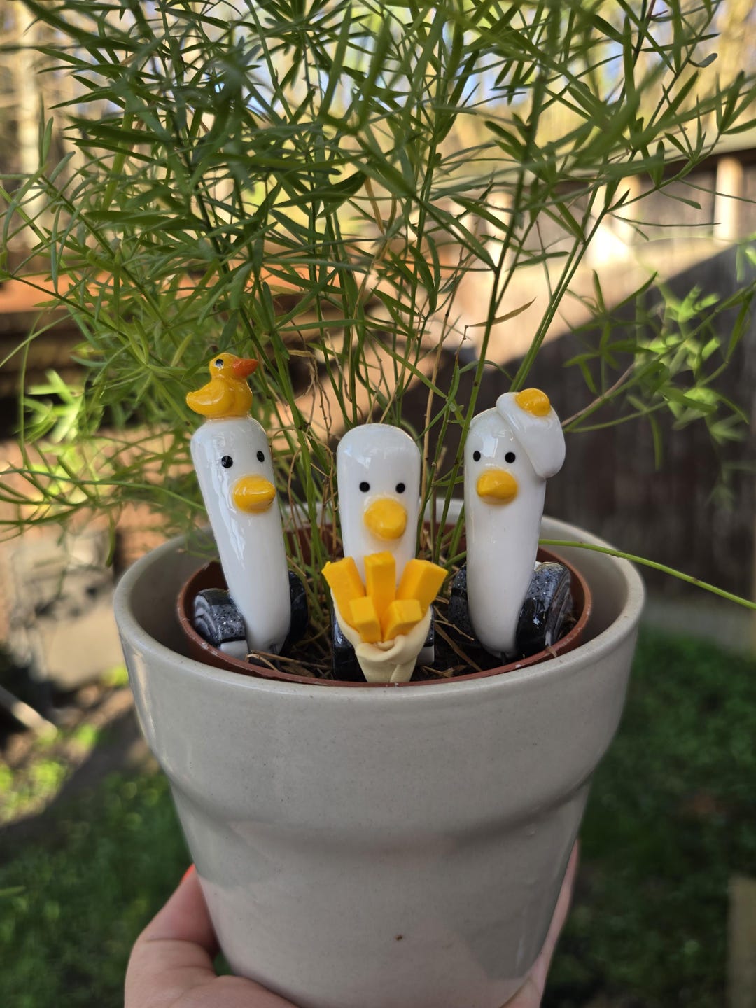 Polymer Clay Seagull Plant Pot Pet: Beach Home Decor - Etsy