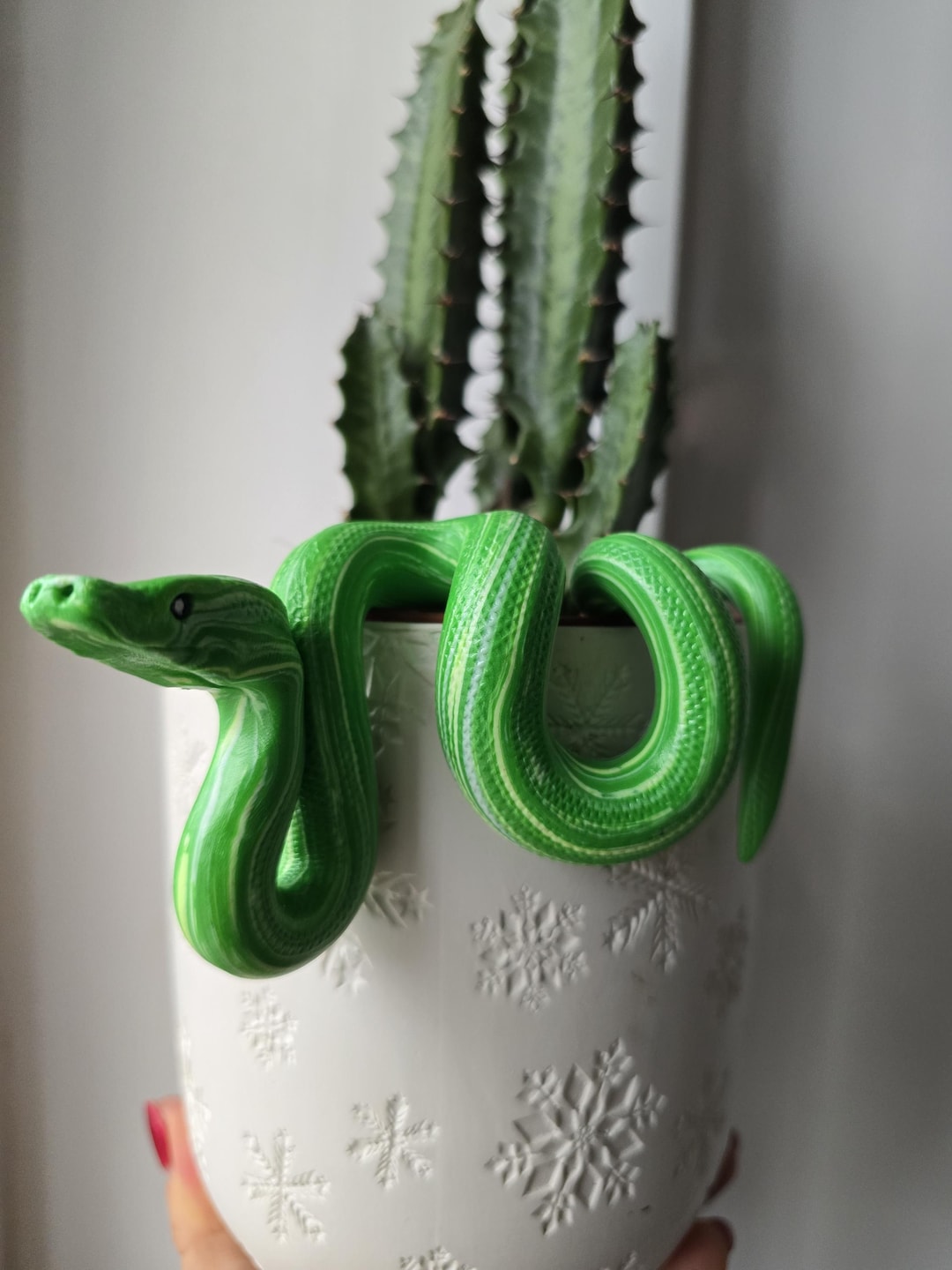 Charming Polymer Clay Snakes | Unique Plant Pot Decor | Handmade Home ...