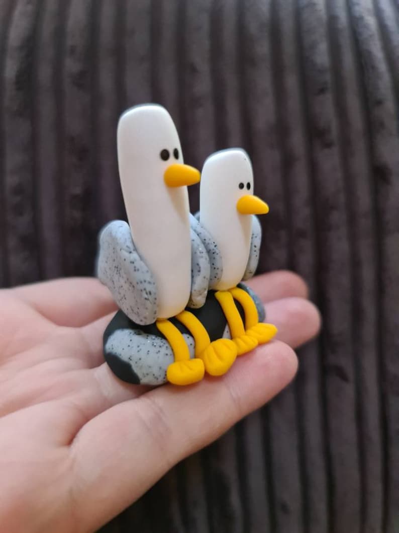 Handmade Clay Seagull Figures Gift for Friends/loved Ones - Etsy UK
