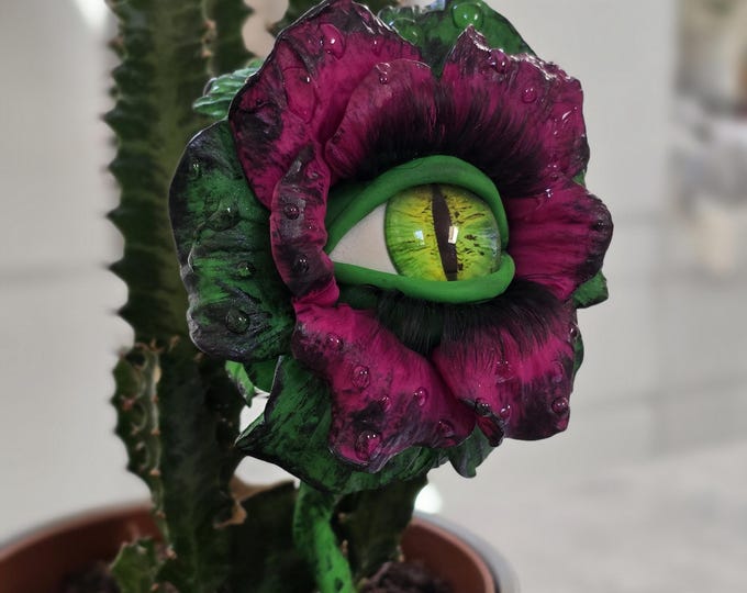 Flowerpot Monster Sculpture, Pot Plant Art , Plant Sculpture, Home ...