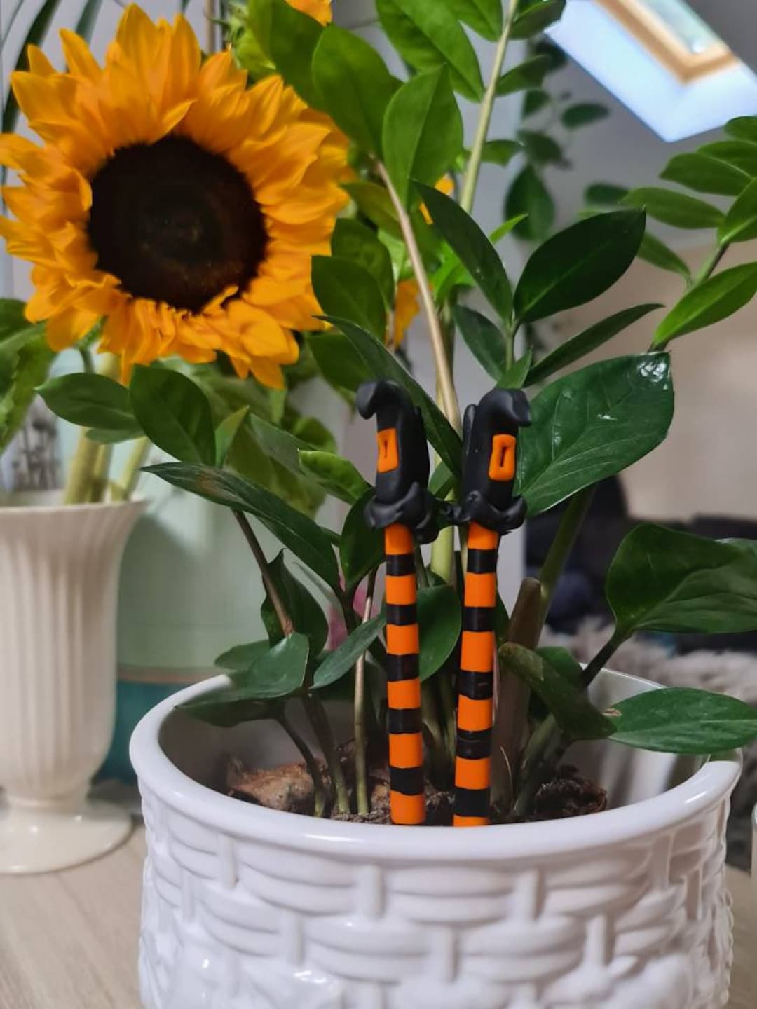 Plant Pot Decoration, Halloween Decor, Witch Legs, Fairy Garden - Etsy