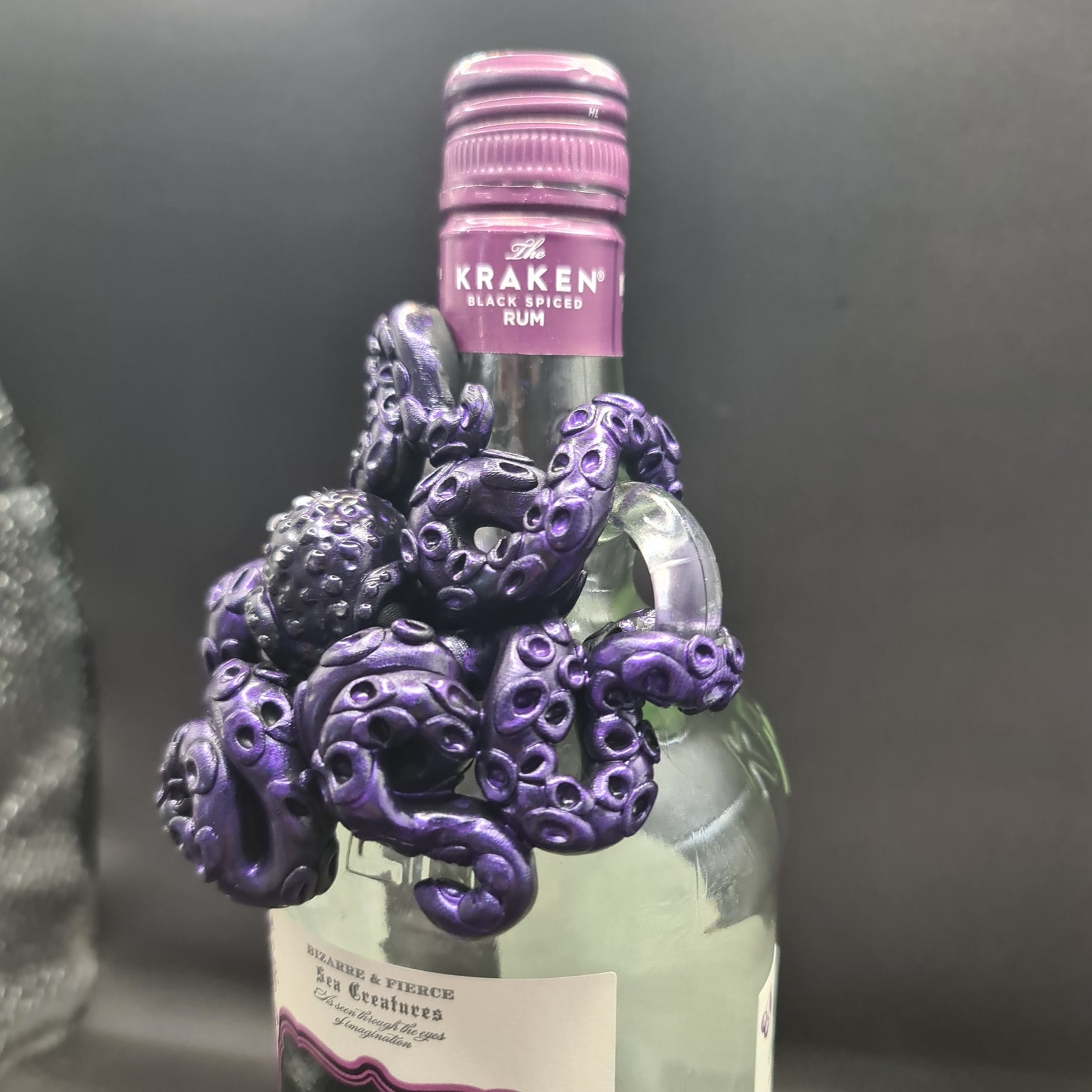 Octopus Sculpture on Bottle, Kraken Bottle, Polymer Clay Octopus ...