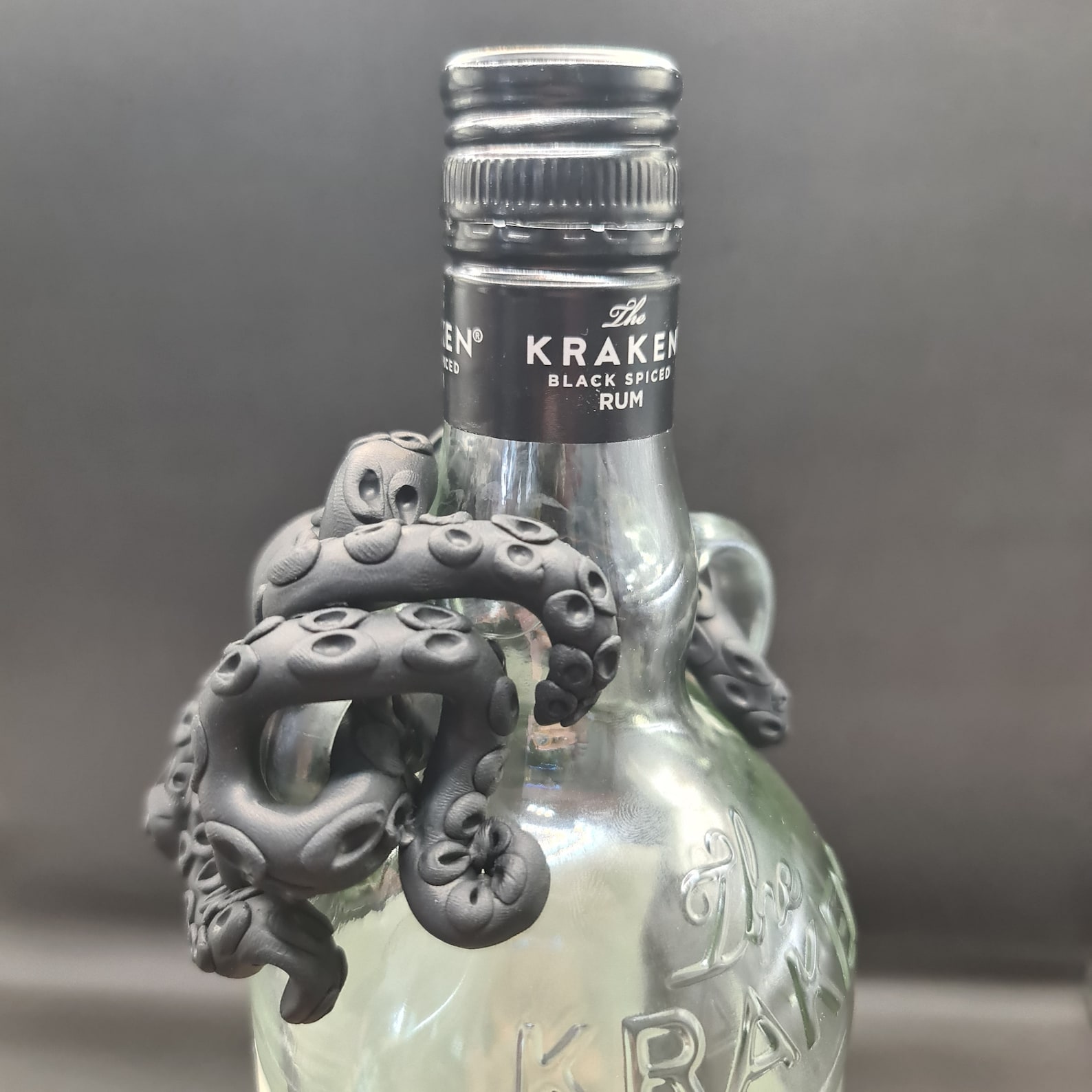 Octopus Sculpture on Bottle, Kraken Bottle, Polymer Clay Octopus ...
