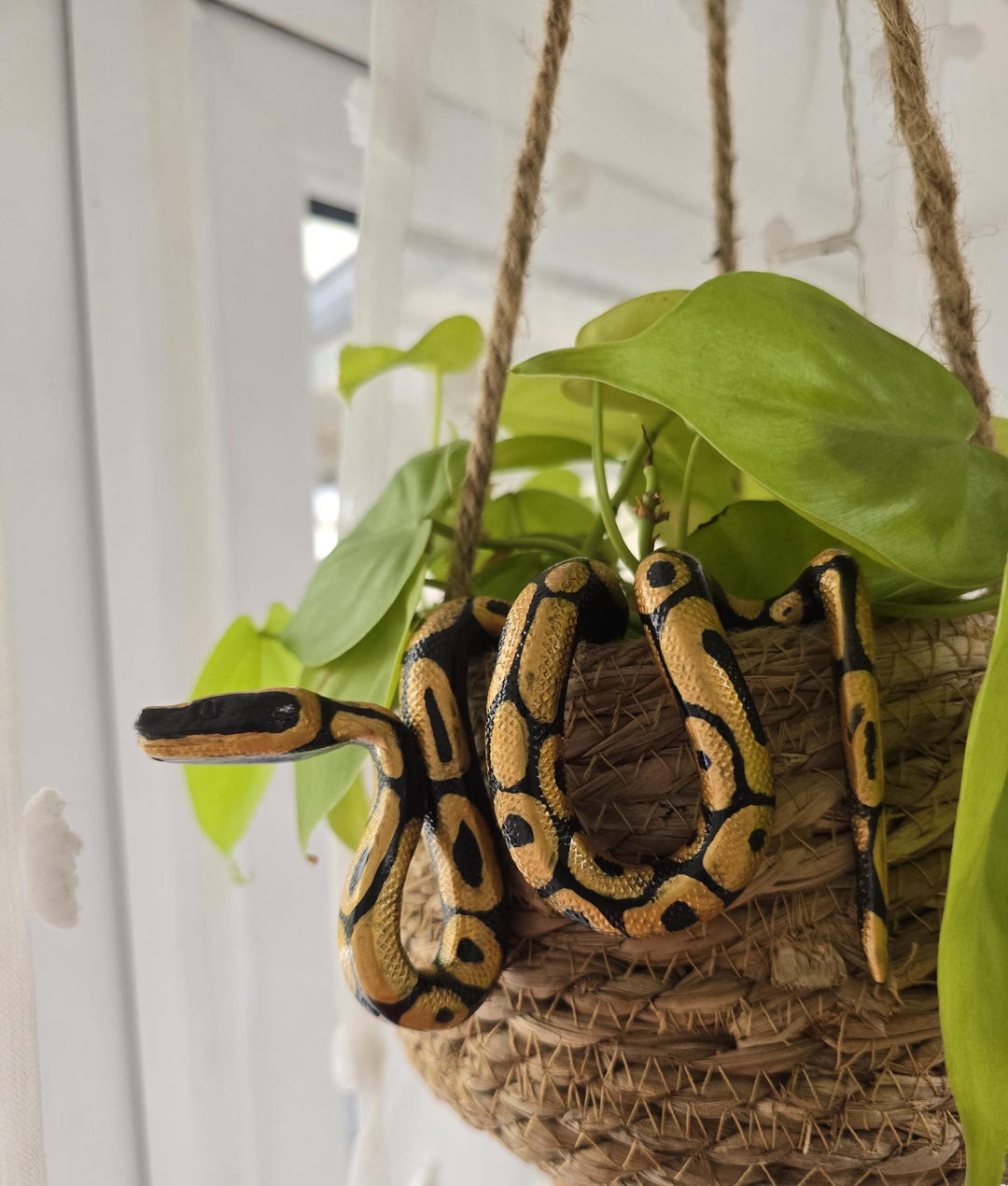 Polymer Clay Snake Plant Pot Decoration: Playful Plant Buddy - Etsy