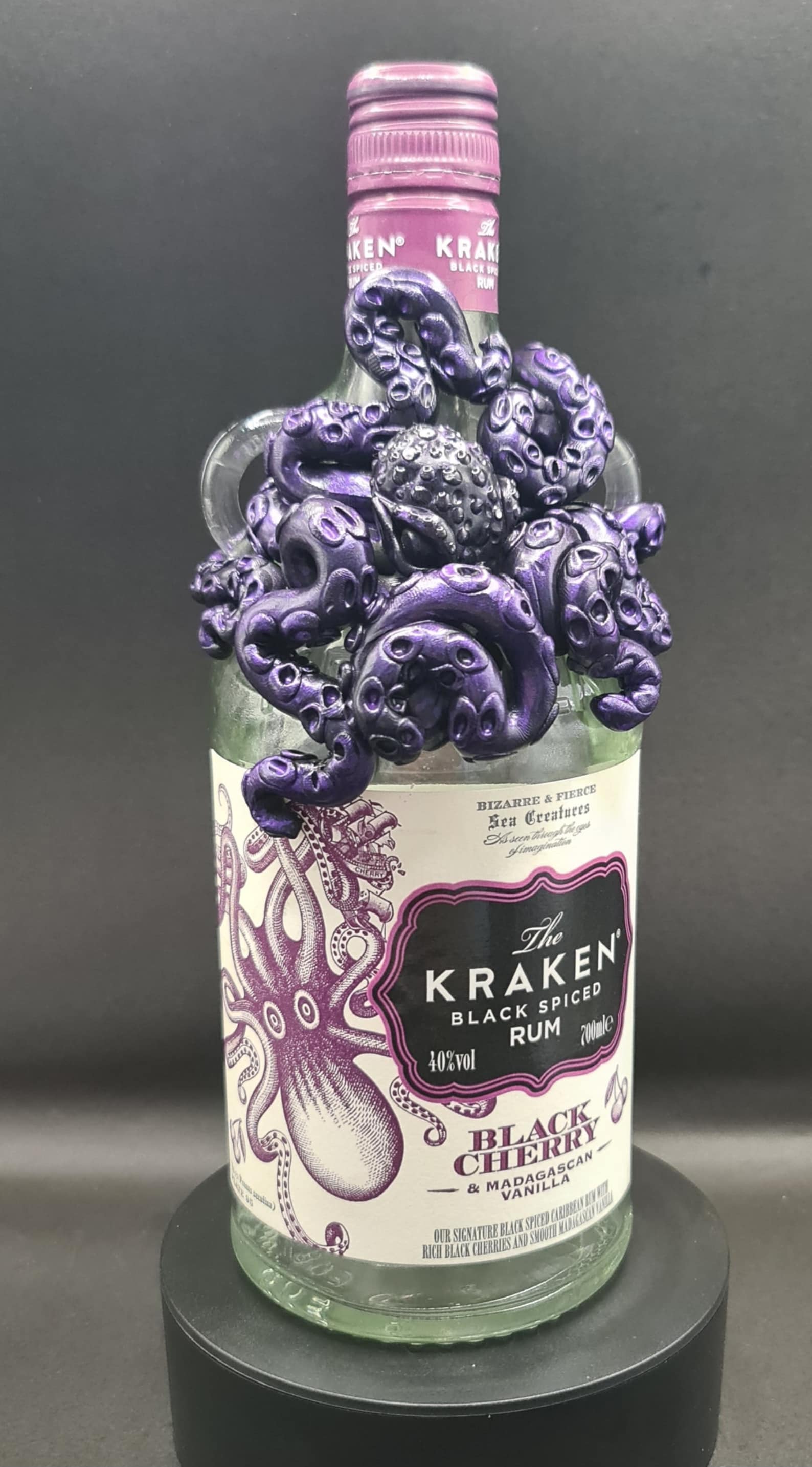 Octopus Sculpture on Bottle, Kraken Bottle, Polymer Clay Octopus ...