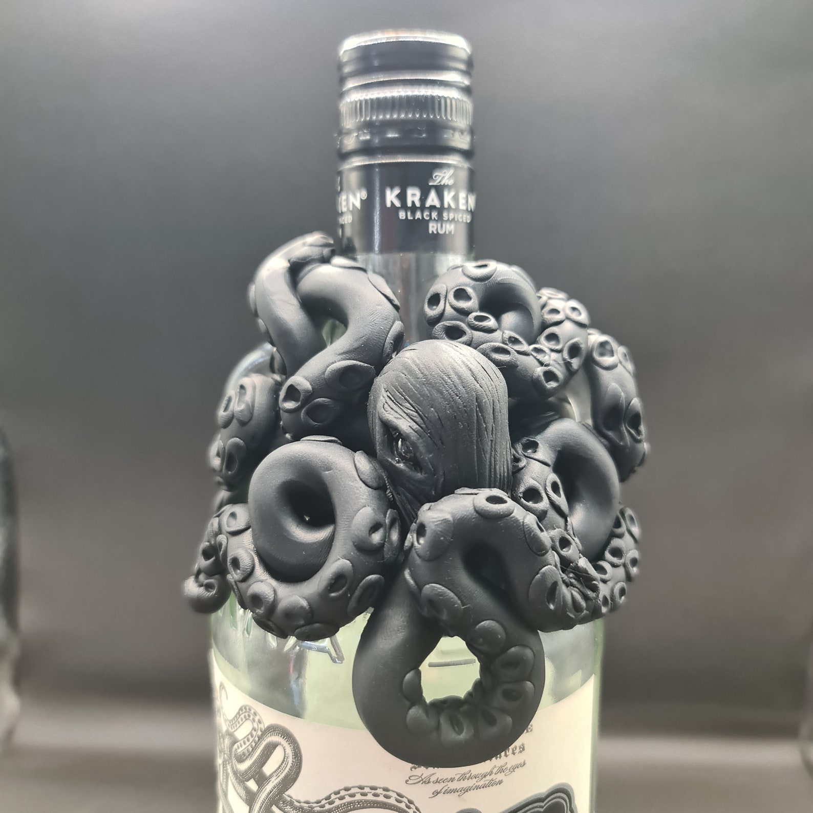 Octopus Sculpture on Bottle, Kraken Bottle, Polymer Clay Octopus ...