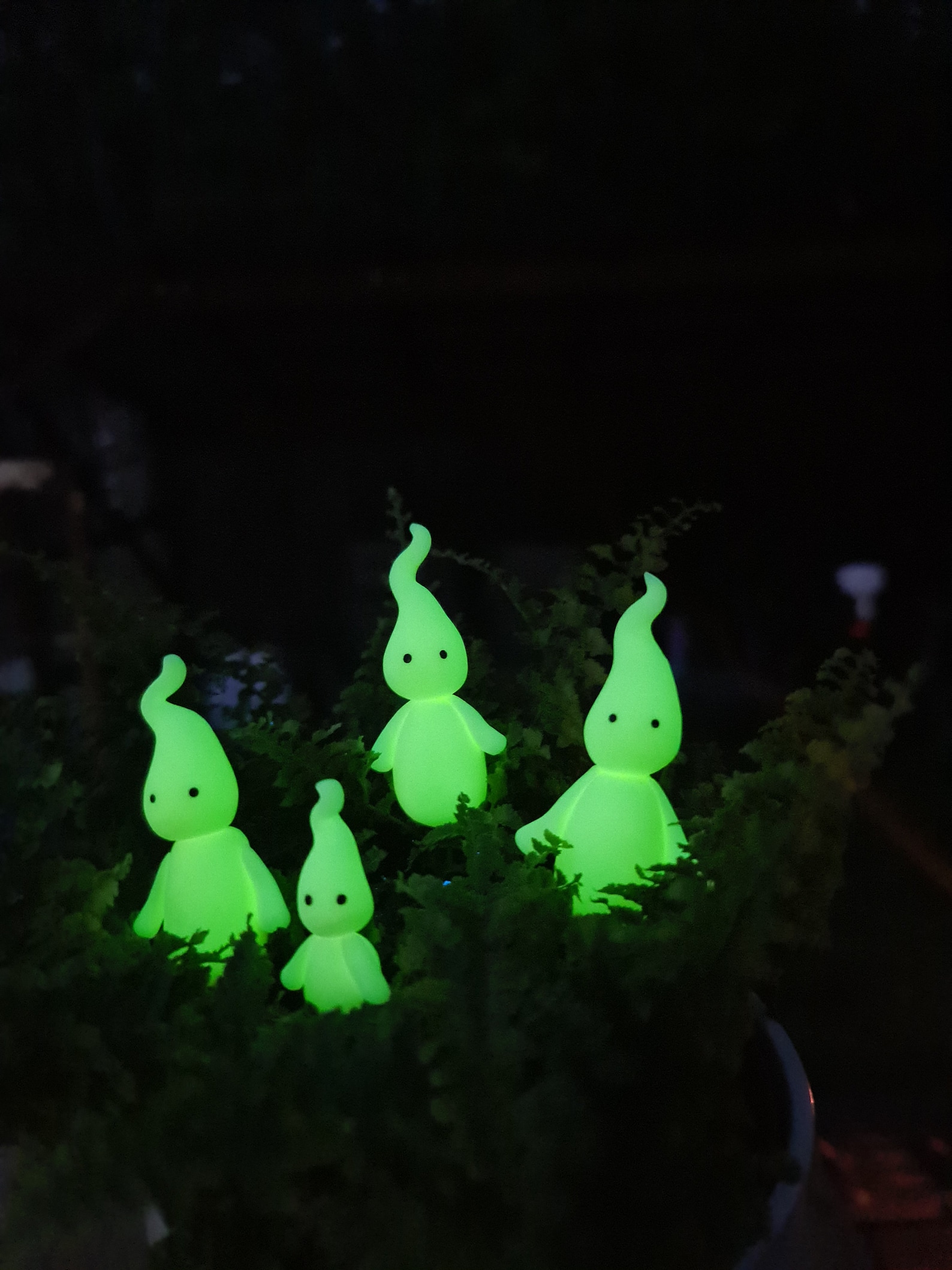 Glow in the Dark Will O Wisp: Polymer Clay Plant Pot Decoration - Etsy