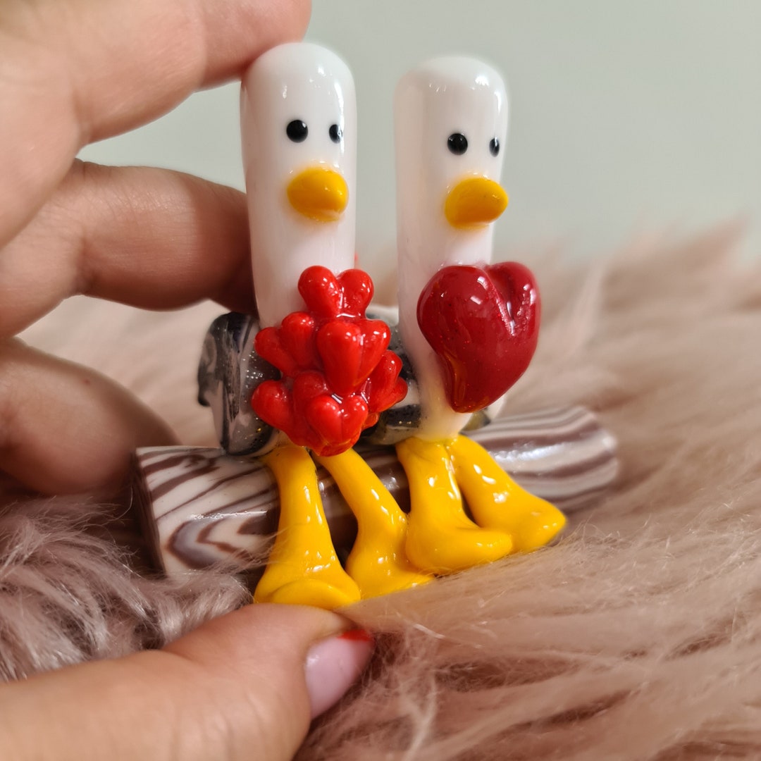 Handmade Clay Seagull Figures,wedding Cake Topper Gift for Friends ...