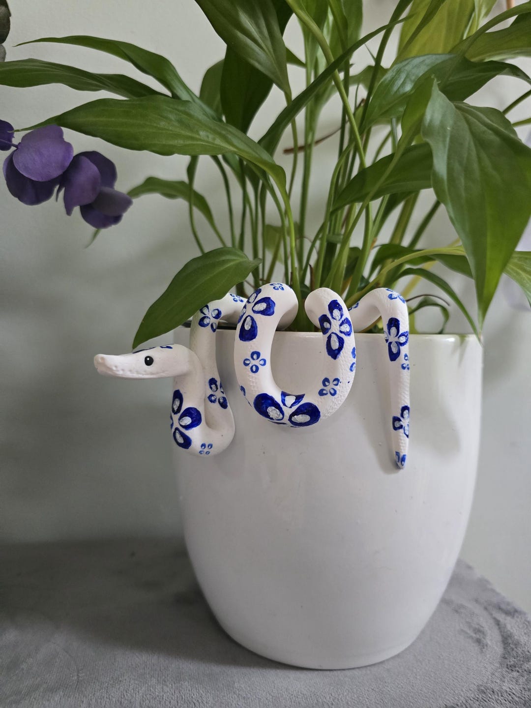 Charming Polymer Clay Snakes | Unique Plant Pot Decor | Handmade Home ...