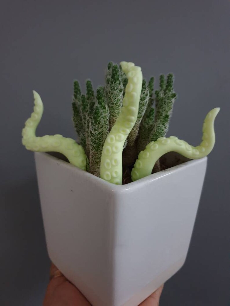 Glow-in-the-dark Octopus Tentacle Plant Pot Pet: Polymer Clay Fairy ...