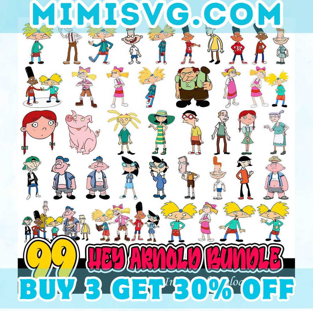 Hey Arnold Svg 90s Cartoon Svg 2000s Cartoon Svg Nickelodeon Svg - Etsy