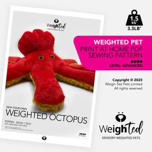 PDF SEWING PATTERN - 1.5kg Weigh-ted Octopus - Pepper - Sew Your Own ...