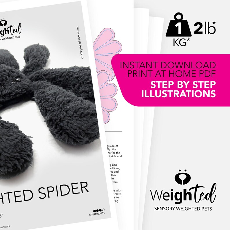 PDF SEWING PATTERN - 1kg Weigh-ted Spider - Frankie - Sew Your Own ...